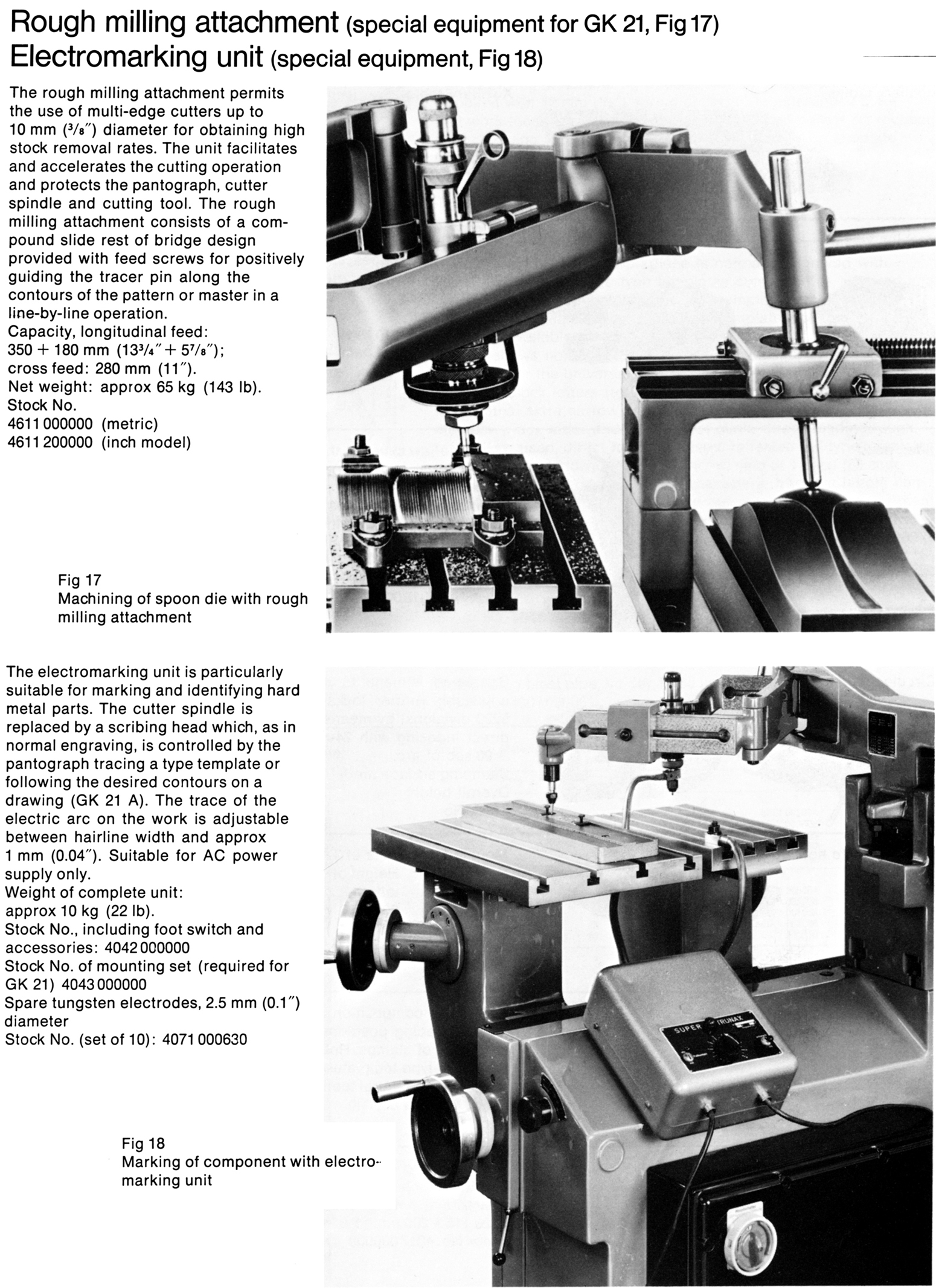 DECKEL G1L, G1U Universal Engraver Pantograph Owner Operator Manual ...