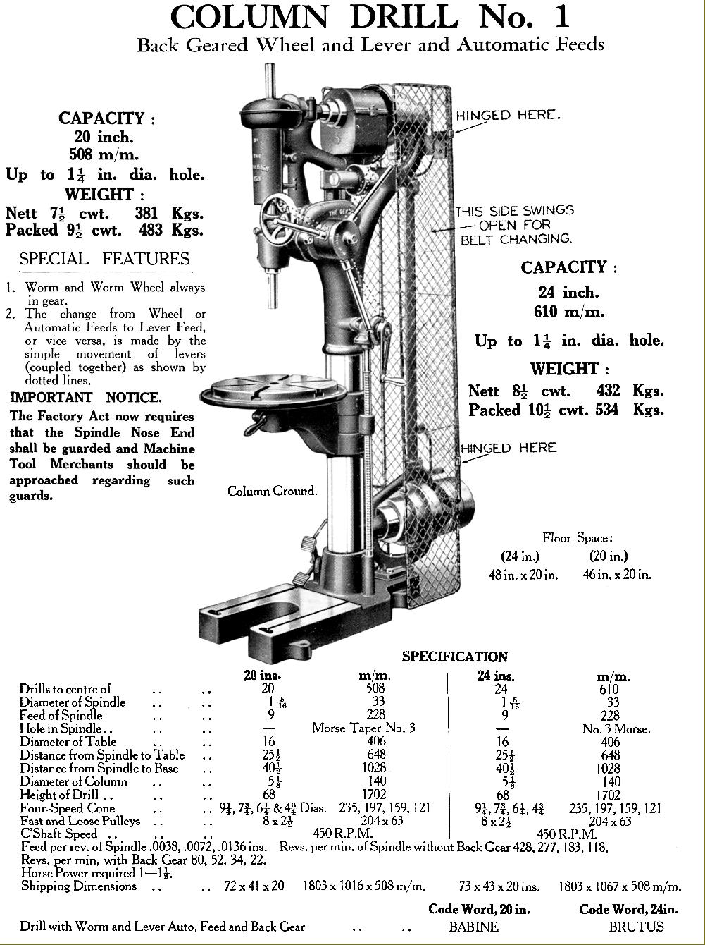 Denbigh Drills 1950s/60s