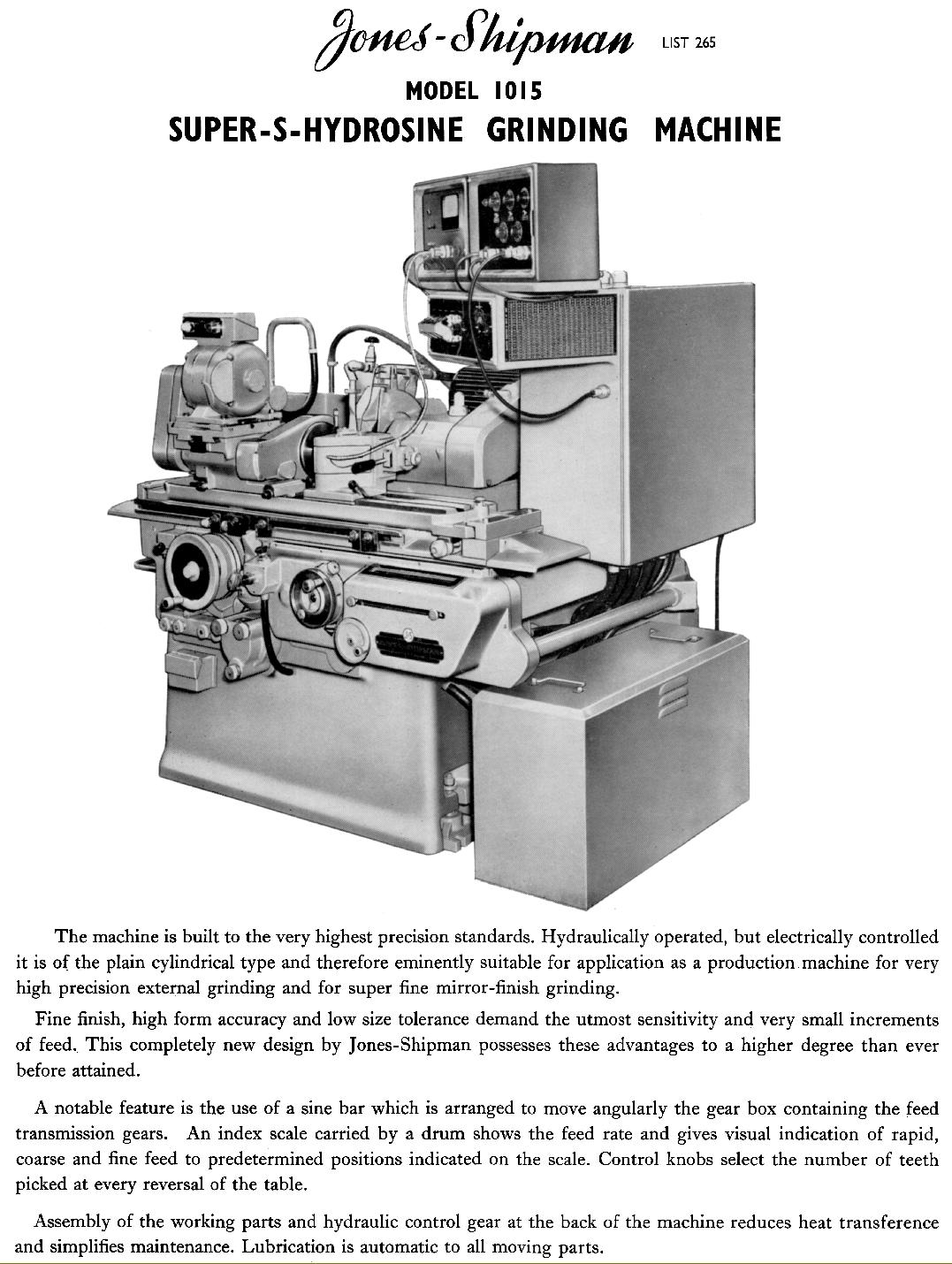 Jones & Shipman Production Grinders