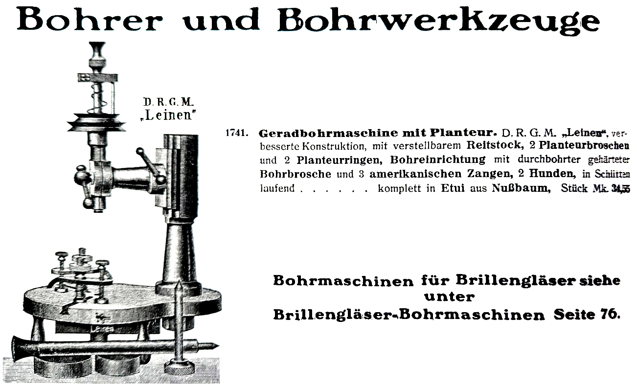 Leinen and Boley & Leinen Precision Drilling Machine